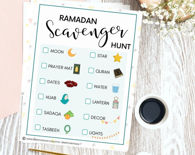 Ramadan Scavenger Hunt | Eid Party Game | Ramadan Party Game | Ramadan ...