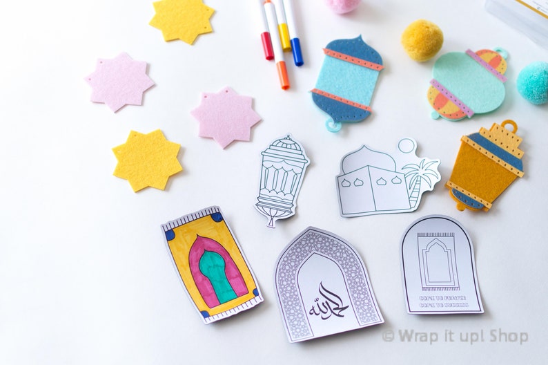 10 Pack- Color Your Own Magnets | Ramadan Gift | Eid Gift | Ramadan ...