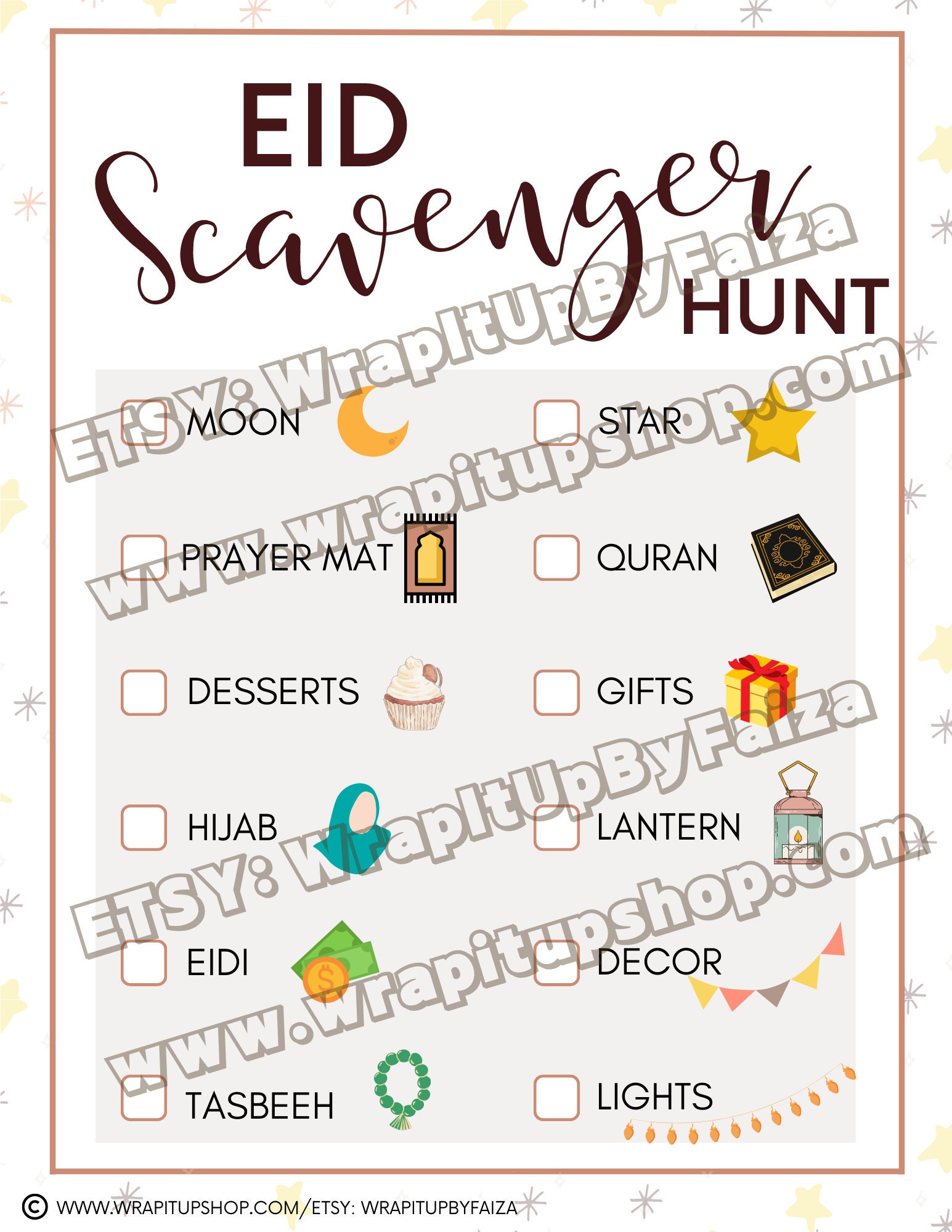 NEW Eid Scavenger Hunt | Eid Party Game | Ramadan Party Game | Eid ...