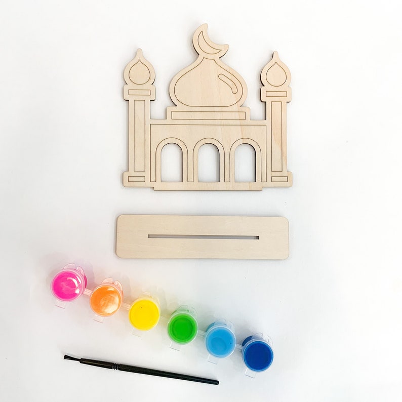 Paint Your Own Masjid DIY Wood Ramadan Eid Activity Muslim | Etsy
