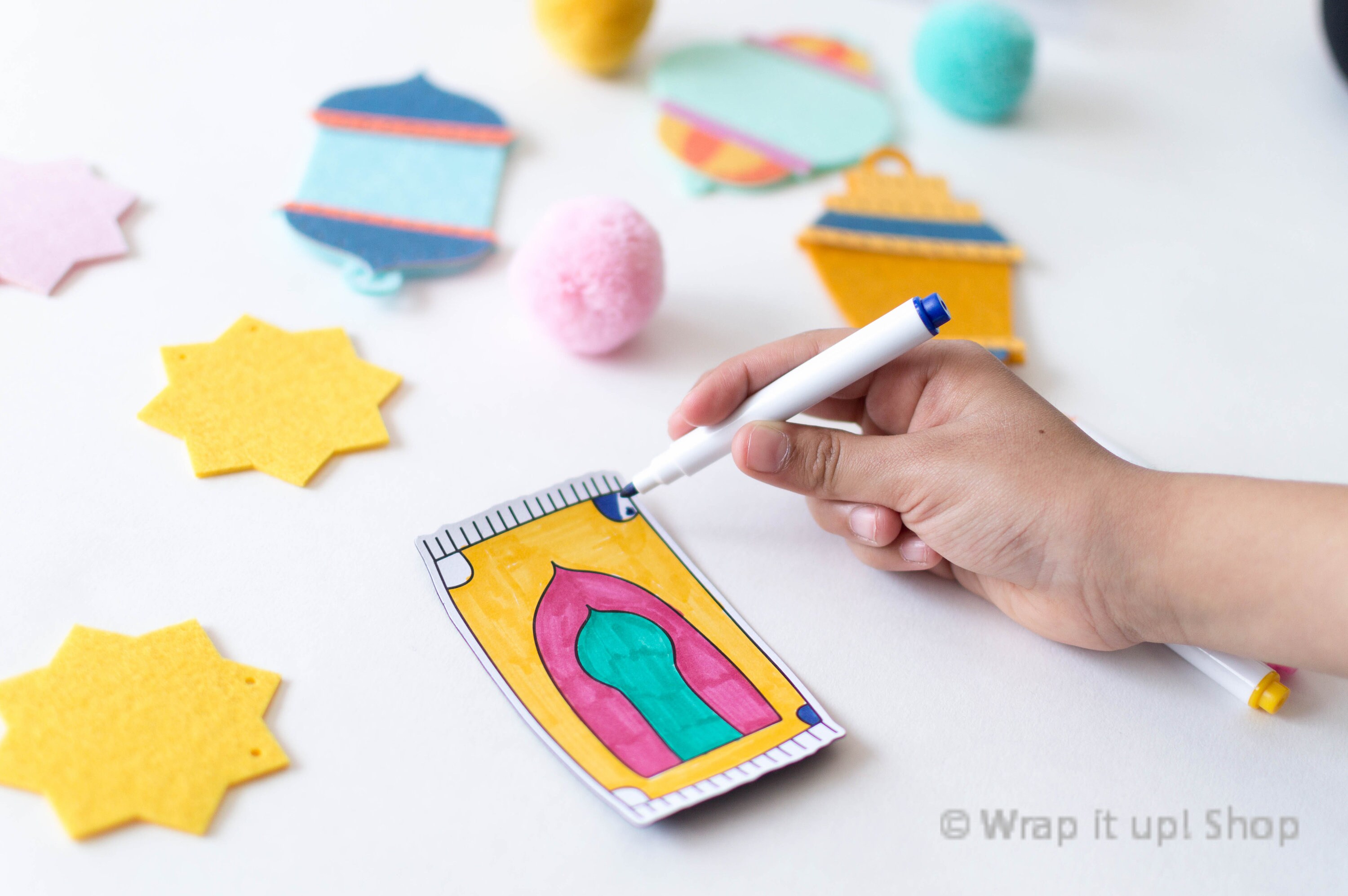 Color Your Own Magnets Ramadan Gift Eid Gift Ramadan & Eid Activity ...