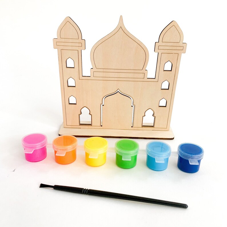 10 Pack Paint Your Own Masjid | DIY Wood Ramadan Eid Activity | Puzzle ...