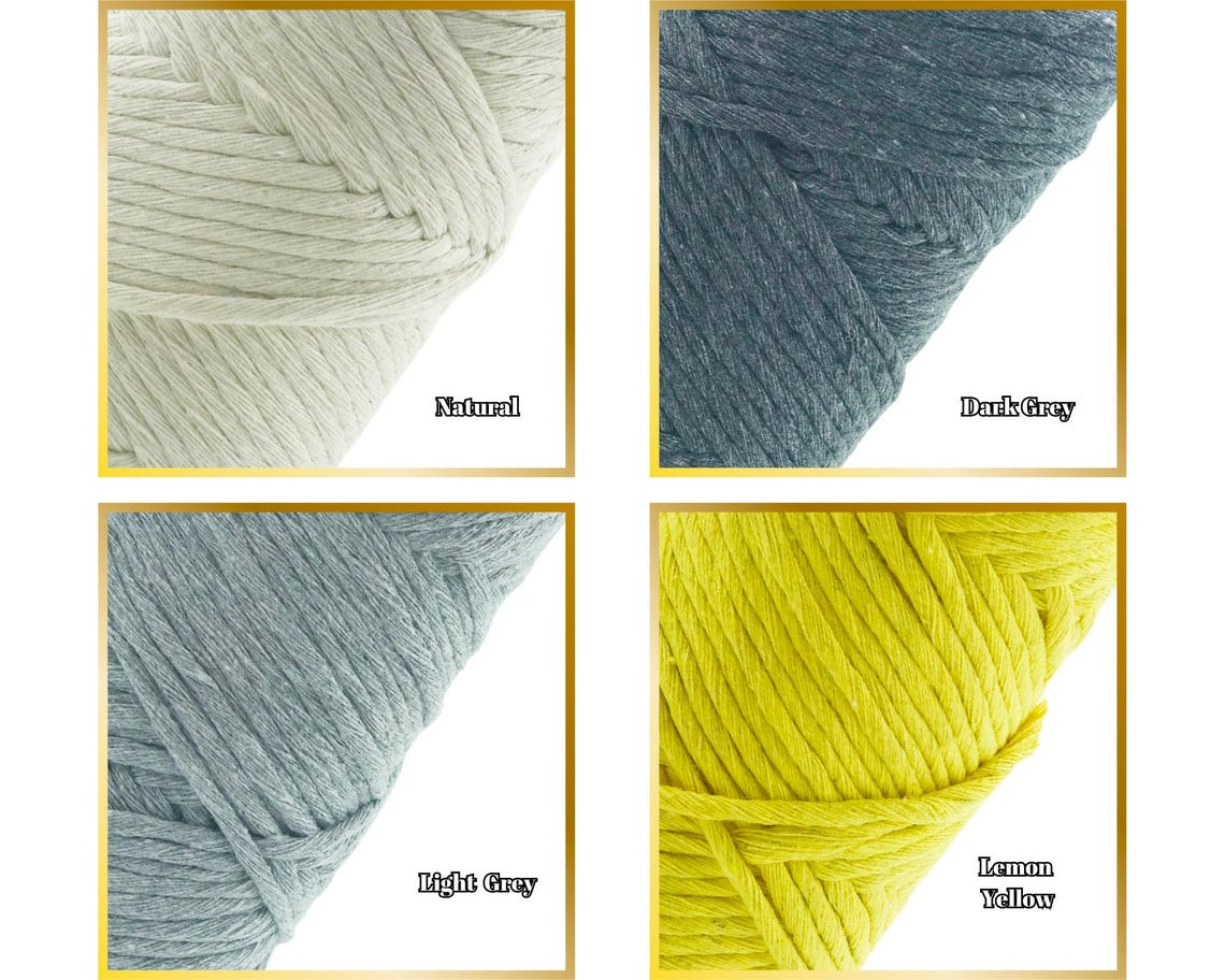 3 Mm Premium Single Stranded Macrame Yarn - Soft Crafting Thread for ...