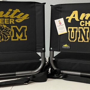 CUSTOMIZED Padded Stadium Seat: School, Cheer, Band, Coach and All ...