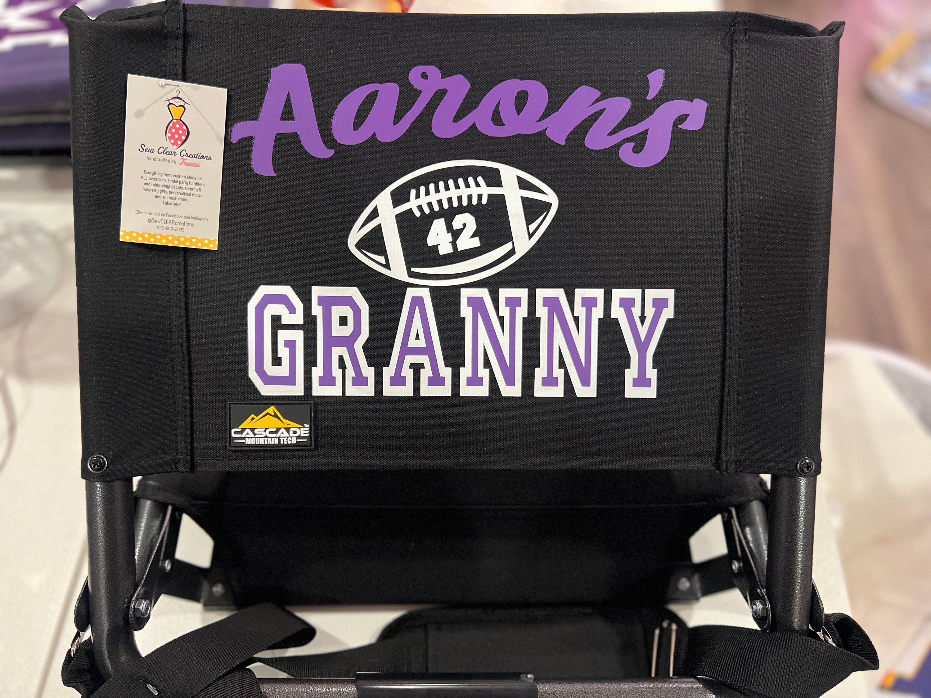 CUSTOMIZED Padded Stadium Seat: School, Cheer, Band, Coach and All ...