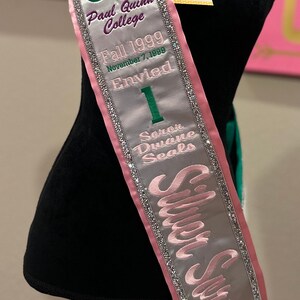 Silver/golden/pearl Honoree Customized Sash - Etsy