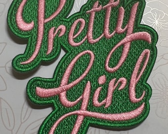 Oh so Pretty Patch Pink and Green Pretty Girl Patches AKA - Etsy