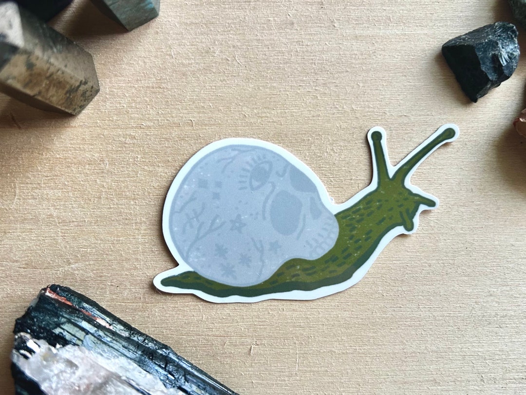 Skull Snail Sticker | Snail | Slug | Stickers | Stickers for Hydroflask ...