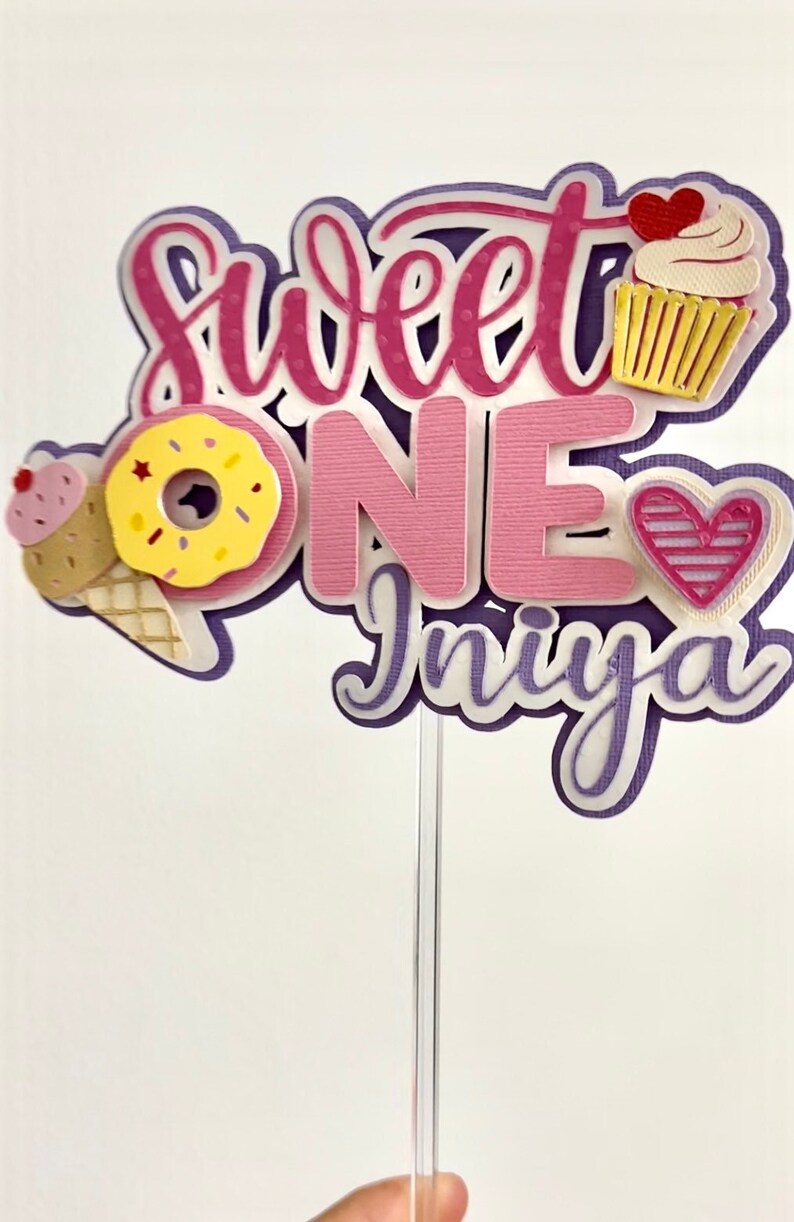 Two Sweet Cake Topper Milestone Cake Topper Personalized - Etsy