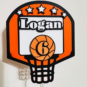 Basketball Cake Topper, Sports Cake Topper, Personalized Cake Topper ...