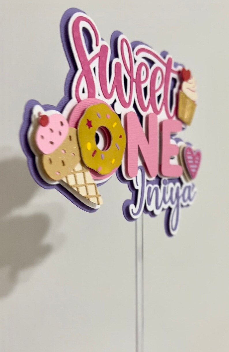 Two Sweet Cake Topper Milestone Cake Topper Personalized - Etsy