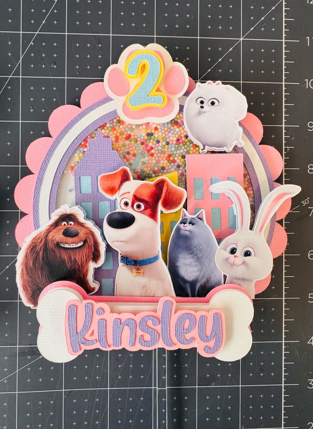 Secret Life of Pets Shaker Cake Topper, Paws Ckae Topper, Dogs Theme ...