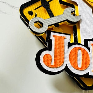 Construction Cake Topper, Personalized Cake Topper, Milestone Cake ...