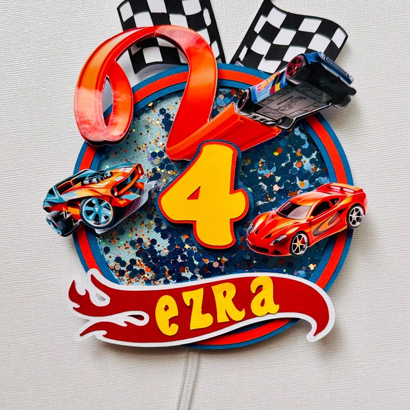 Hot Wheels Cake Topper - Etsy