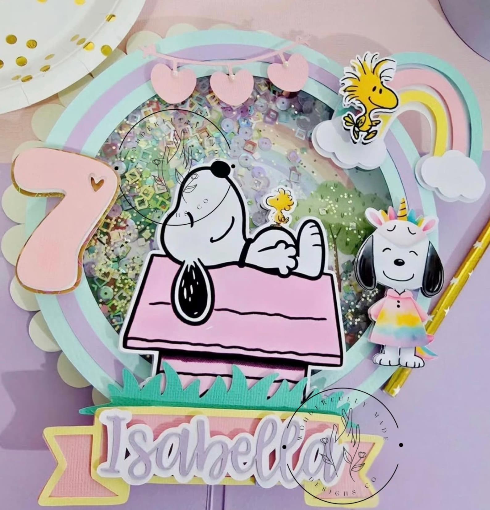 Snoopy Cake Topper, Snoopy Themed Party, Snoopy Shaker Cake Topper - Etsy