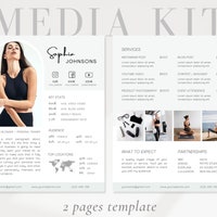 Black Media Kit Template Instagram Media Kit Template Dark Blogger ...