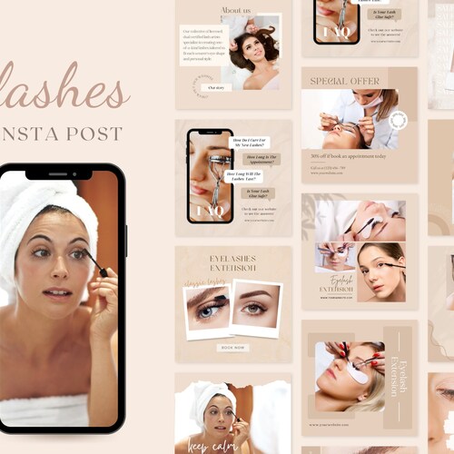 Lash Tech Instagram Post Lash Artist Instagram Templates - Etsy