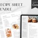 Recipe Template | Editable Recipe Sheet Template | Printable Recipe ...