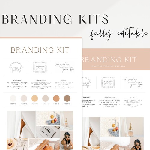 Brand Kit Template Mini Brand Board Template Premade - Etsy