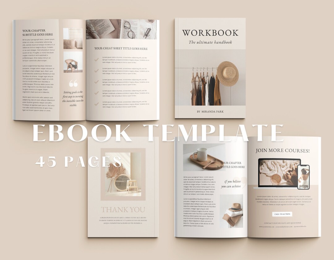 Editable Workbook Template Canva Coaching Ebook Template Lead Magnet ...