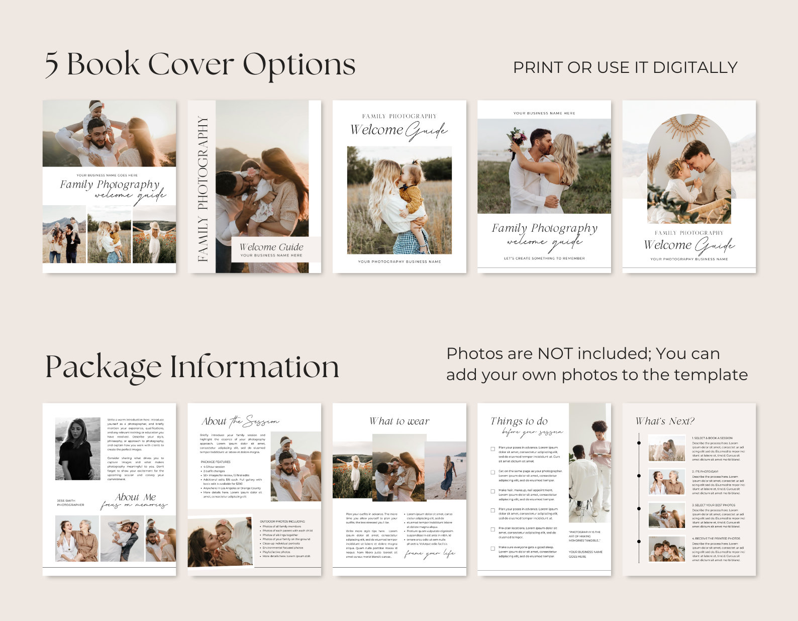 Photography Family Session Guide | Welcome Guide Template | Family ...