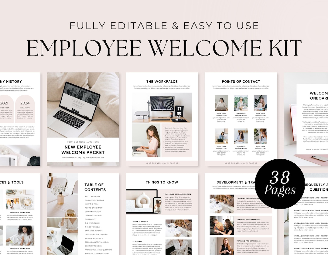 Employee Onboarding Template | New Hire Handbook | Training Manual ...