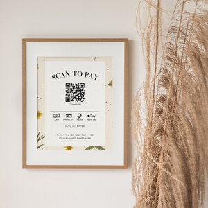 Scan to Pay Sign | QR Code Sign | Printable Payment Sign | Accepted ...