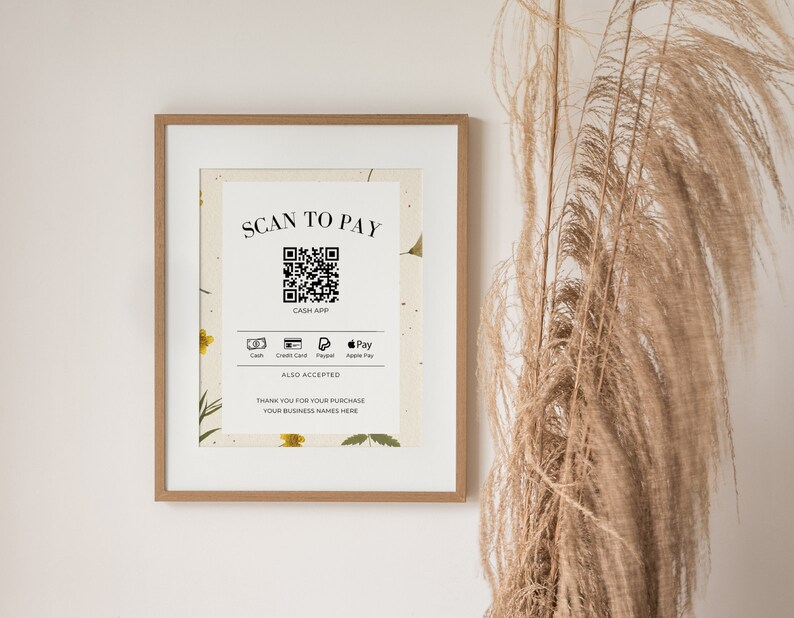 Scan to Pay Sign | QR Code Sign | Printable Payment Sign | Accepted ...