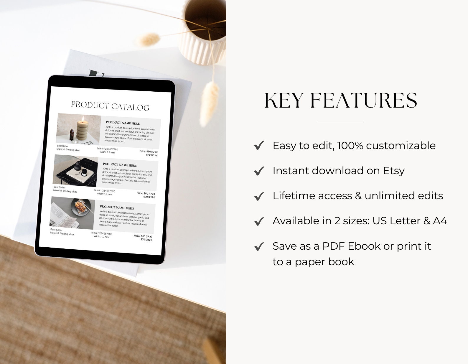Wholesale Line Sheet Template | Business Catalog Template | Etsy ...