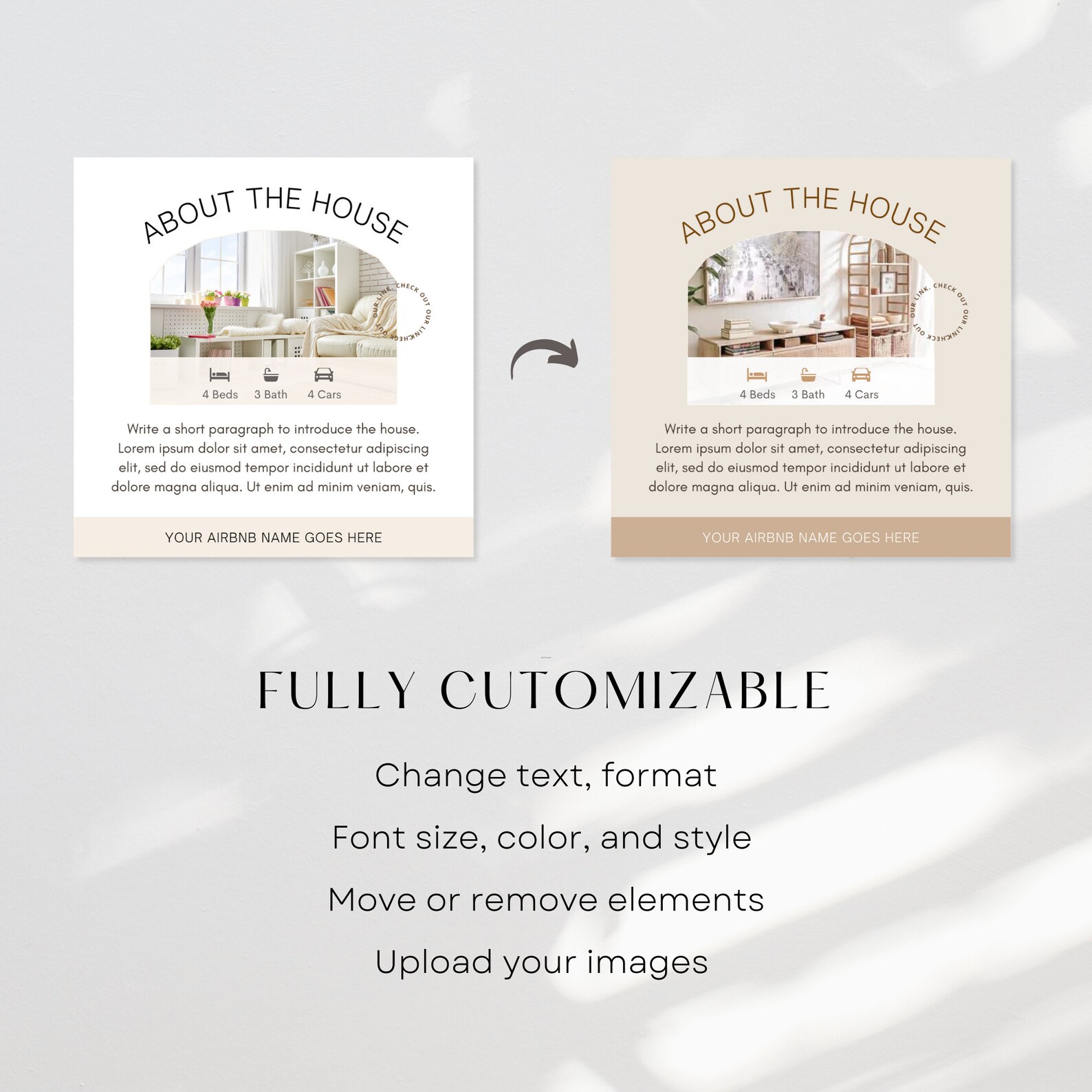 Airbnb Instagram Post Template Editable VRBO Social Media - Etsy