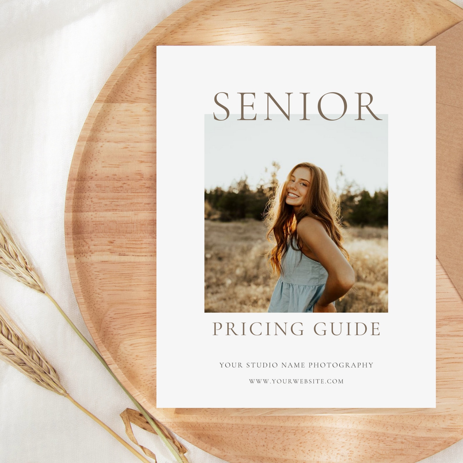 Senior Photography Pricing List| Senior Pricing Guide Sheet Template ...