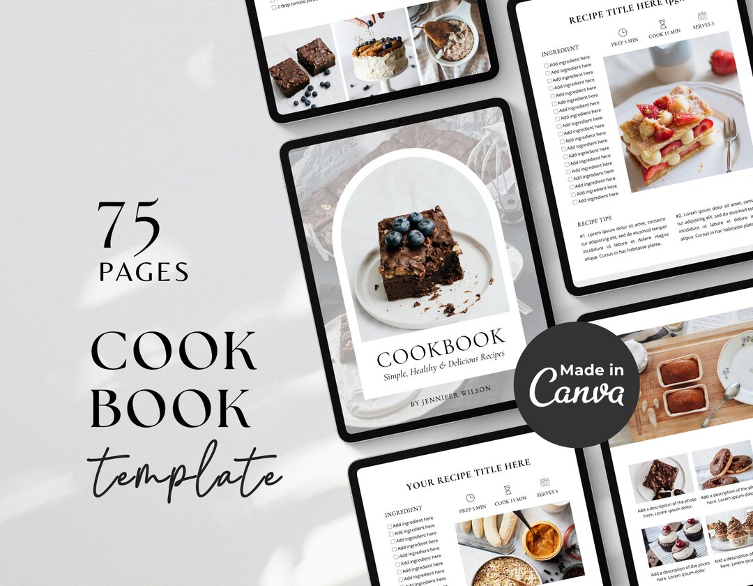 Cookbook Template | Recipe Book Template | Cook Book Template | Recipe ...