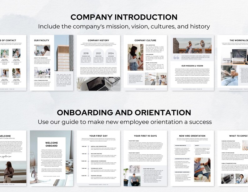 Employee Onboarding Template | New Hire Handbook | Training Manual ...