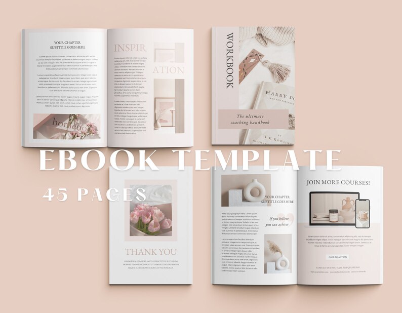 Editable Workbook Template Canva Coaching Ebook Template - Etsy