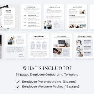 Employee Onboarding Template | New Hire Handbook | Training Manual Template | Employee Welcome ...