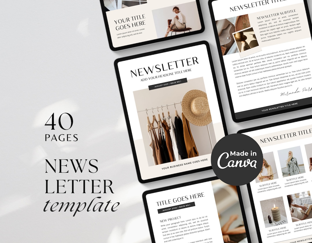 Editable Newsletter Template | Blogger, Real Estate, Realtor, Nonprofit ...