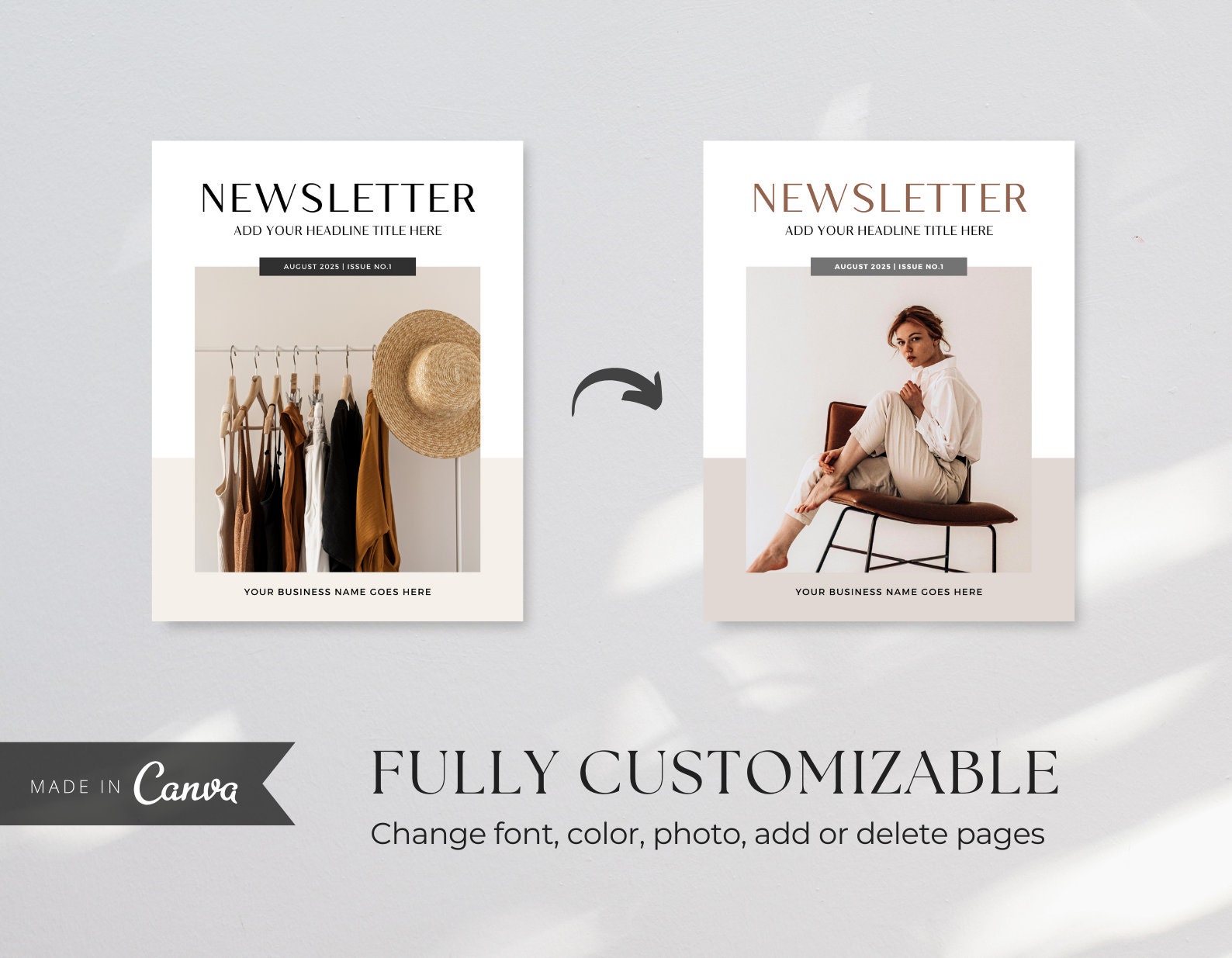 Editable Newsletter Template | Blogger, Real Estate, Realtor, Nonprofit ...
