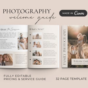 Photography Family Session Guide | Welcome Guide Template | Family ...