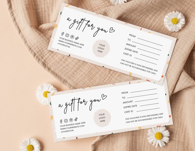 Gift Certificate Template DIY Gift Card Printable Gift - Etsy