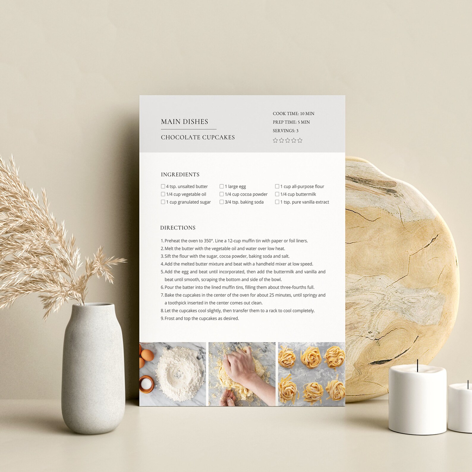 Recipe Template Editable Recipe Sheet Template Printable - Etsy