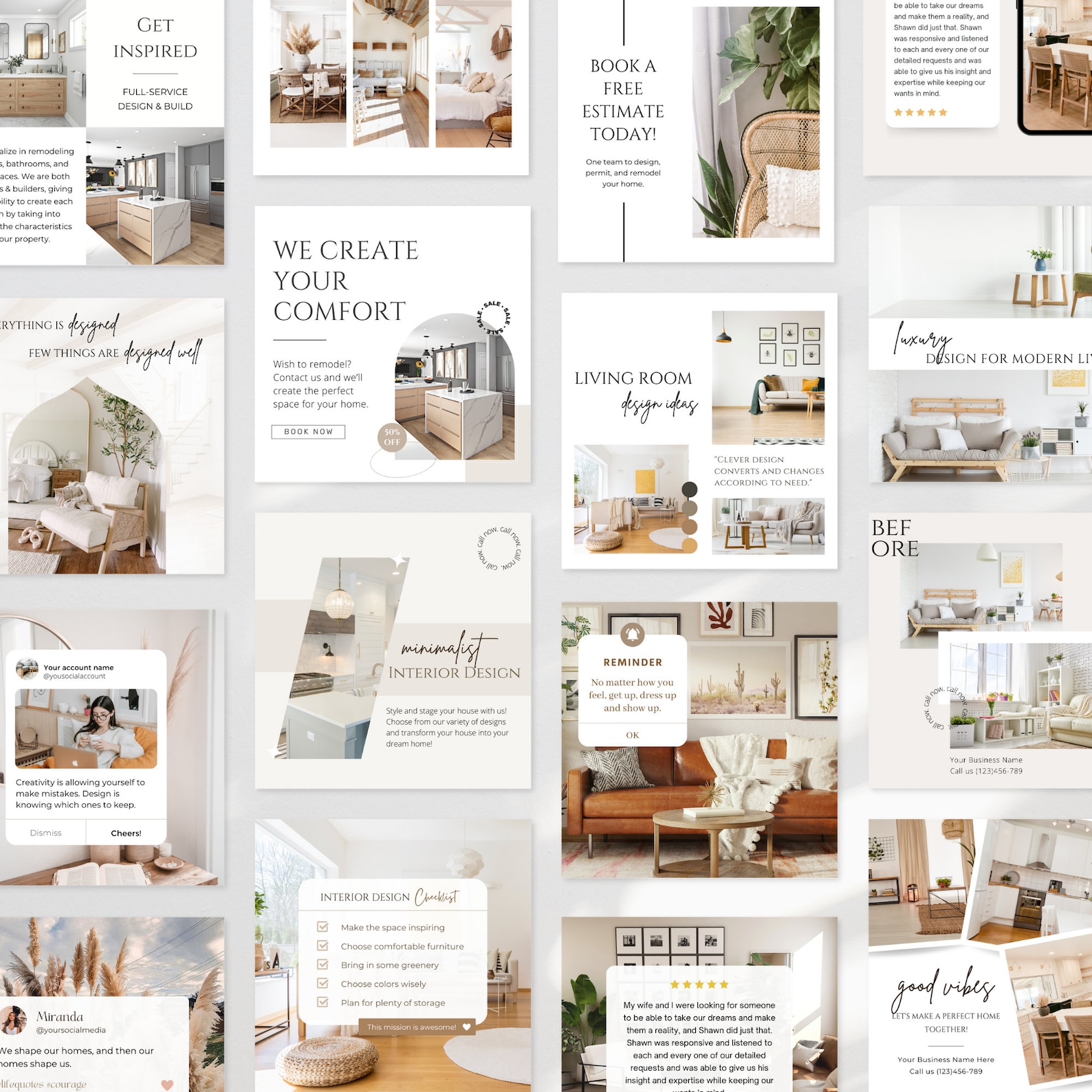 Interior Design Instagram Post Template Interior Design IG - Etsy