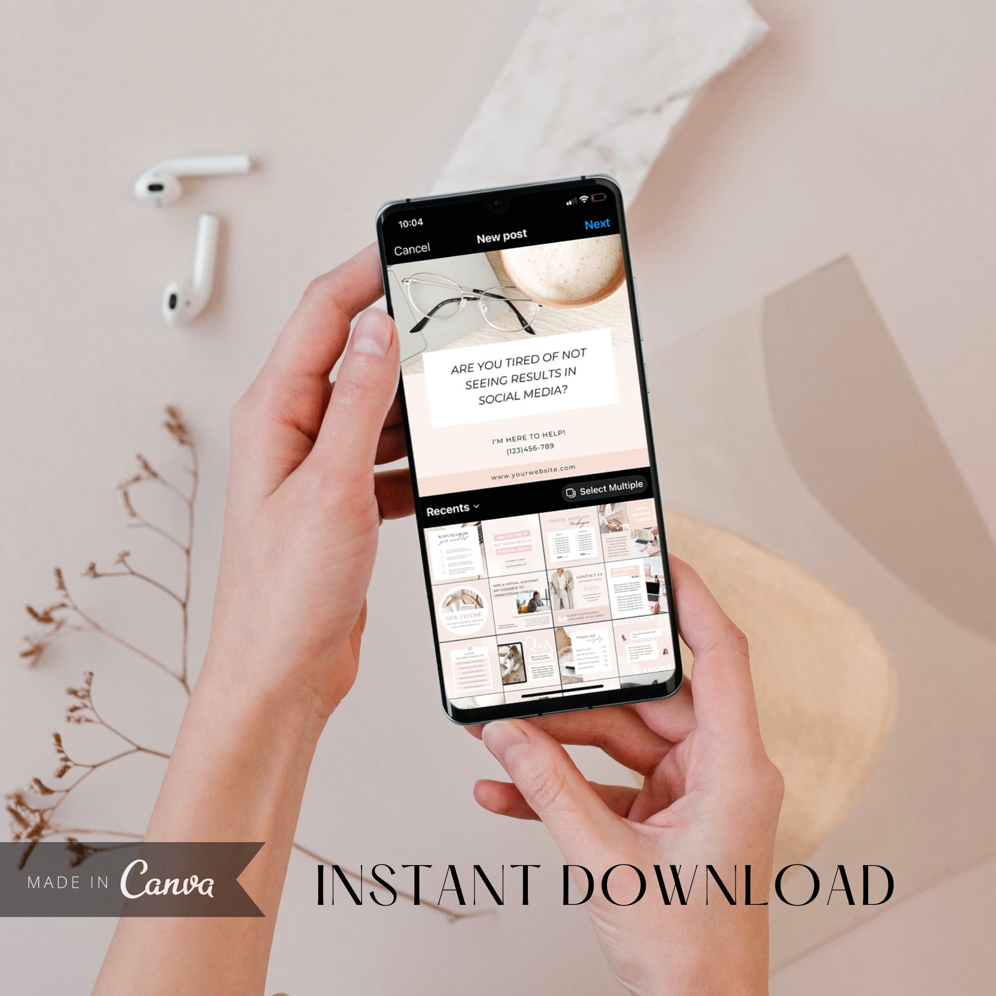 Virtual Assistant Instagram Templates VA Instagram Posts - Etsy