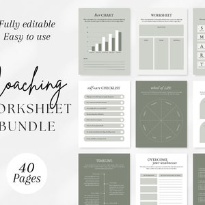 Coaching Worksheet Templates Coaching Ebook Templates Lead Magnet ...