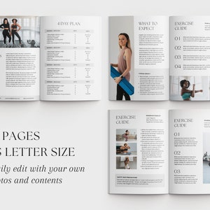 Fitness Ebook Template| Workout Plan Fitness Ebook | Fitness Planner ...