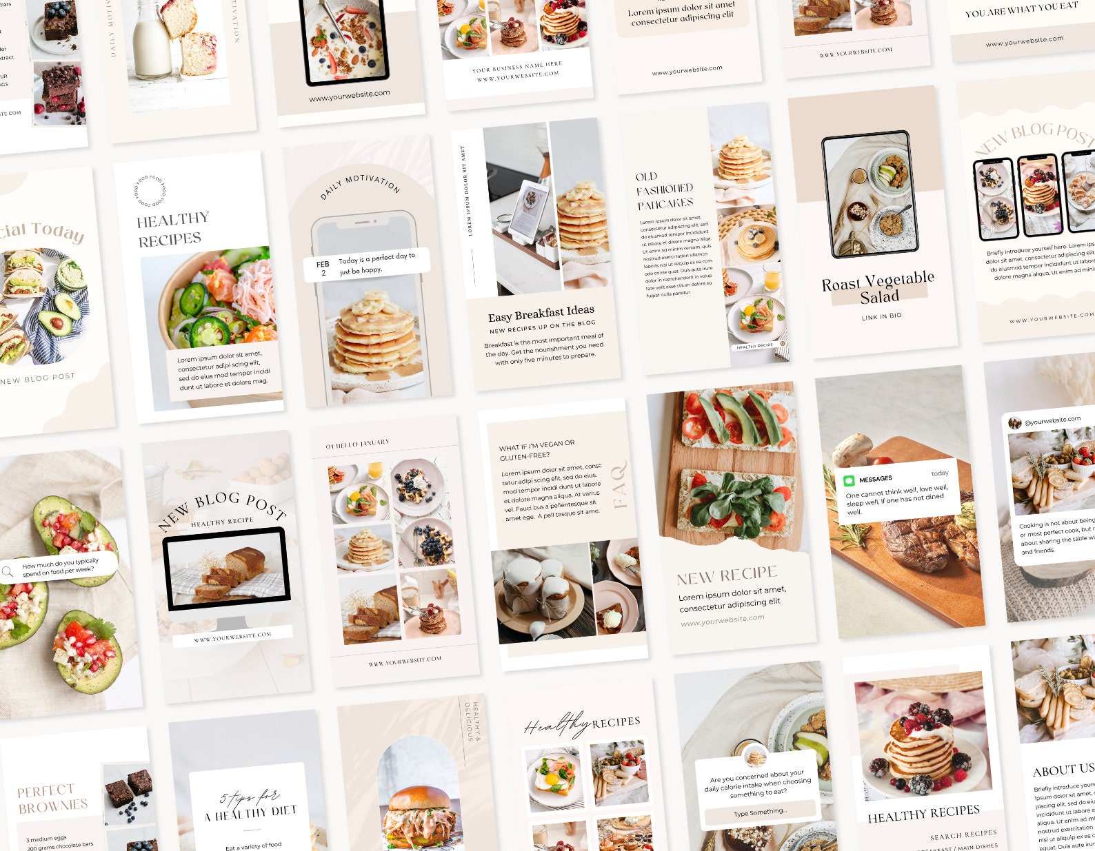 Food Instagram Template | Instagram Post Stories | Food Cooking Recipe ...