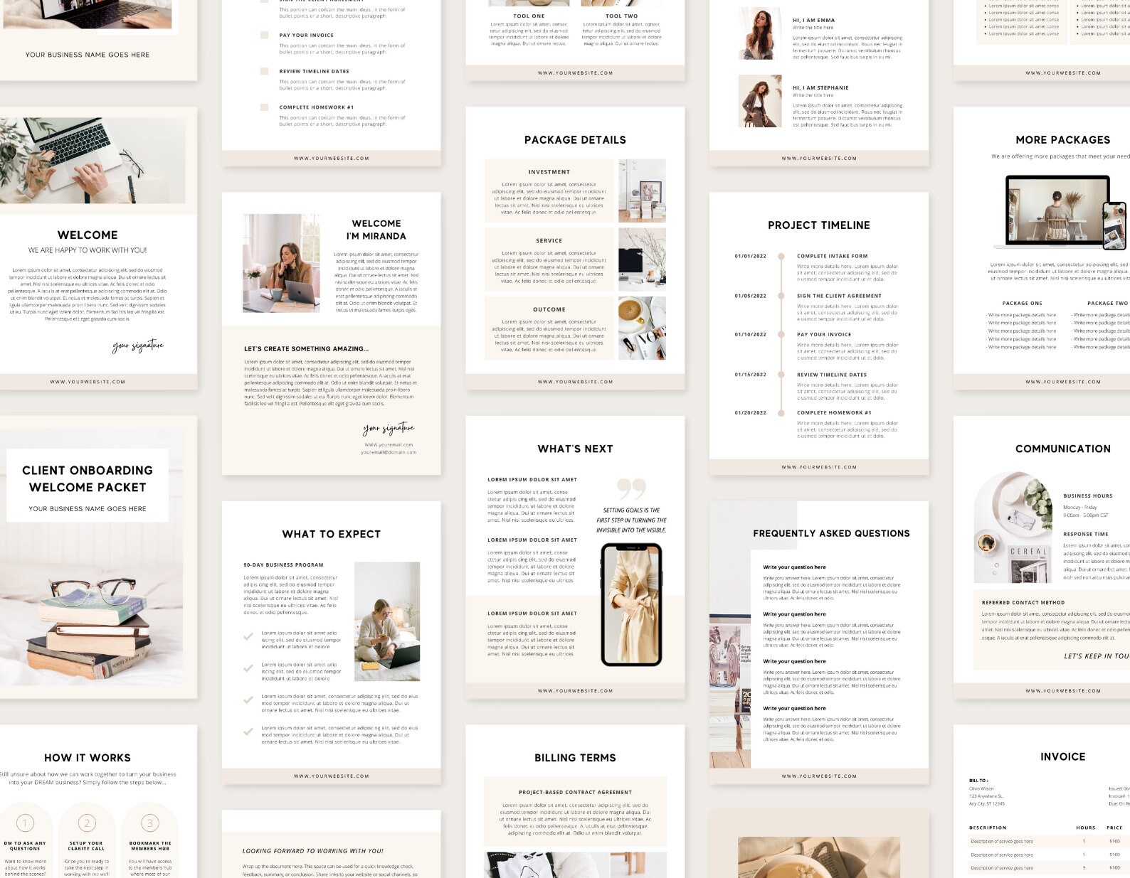 Client Welcome Packet Template new Client Service Guide - Etsy