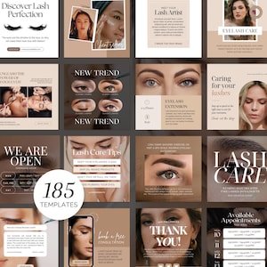Lash Tech Instagram Post Template | Lash Extension | Story Highlight ...