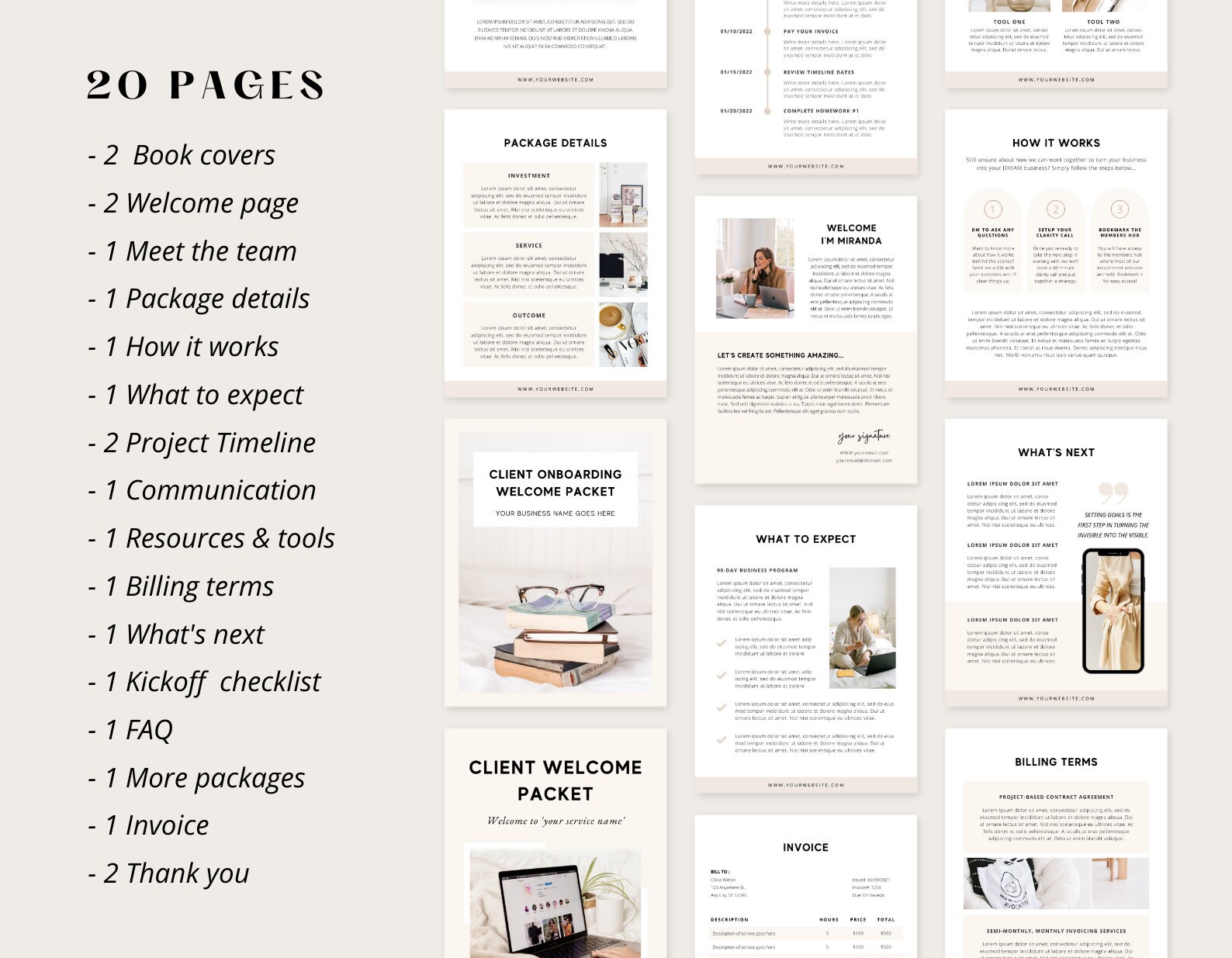 Client Welcome Packet Template new Client Service Guide - Etsy