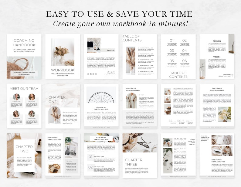 Ebook Template Canva | Coaching Guide Book Canva Template| Lead Magnet ...