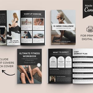 Fitness Ebook Template | Fitness Program Planner | Fitness Yoga Coach ...